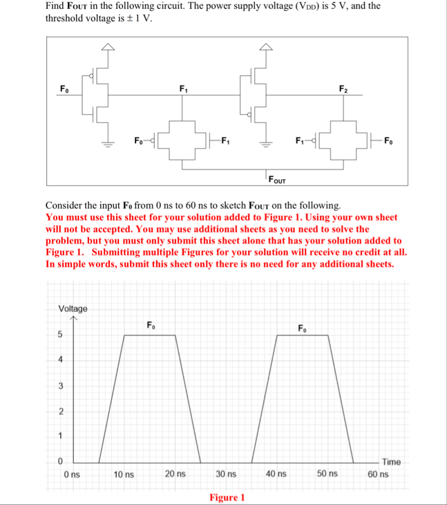 Solved Find Fout in the following circuit. The power supply | Chegg.com