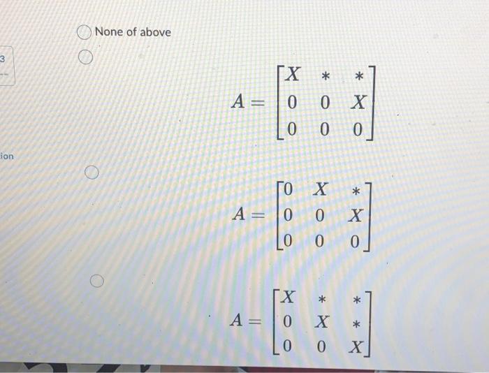 Solved Describe the possible echelon forms of the following | Chegg.com