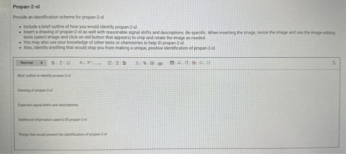 Solved Provide an identification scheme for propan-2-ol - | Chegg.com