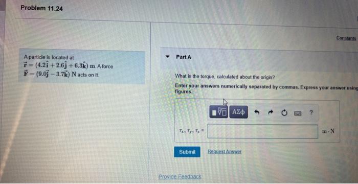 Solved A particle is located at Part A | Chegg.com