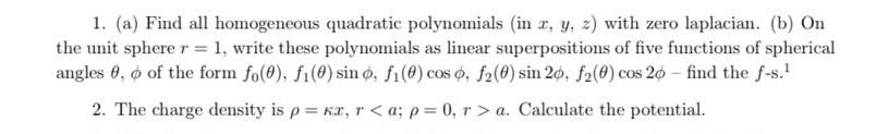 Solved 1. (a) Find all homogeneous quadratic polynomials (in | Chegg.com