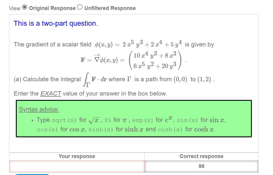 This is a two-part question.The gradient of a scalar | Chegg.com