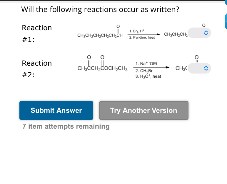 Will The Following Reactions Occur As