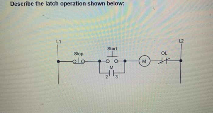 Solved Describe the latch operation shown below: L1 L2 Start | Chegg.com