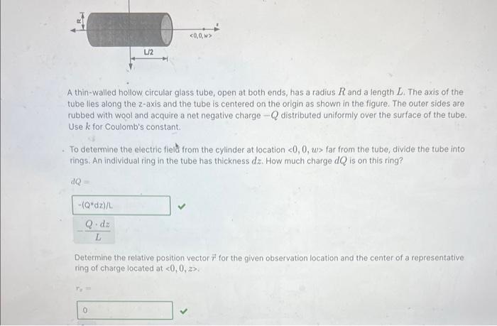 Solved A thin-walled hollow circular glass tube, open at | Chegg.com