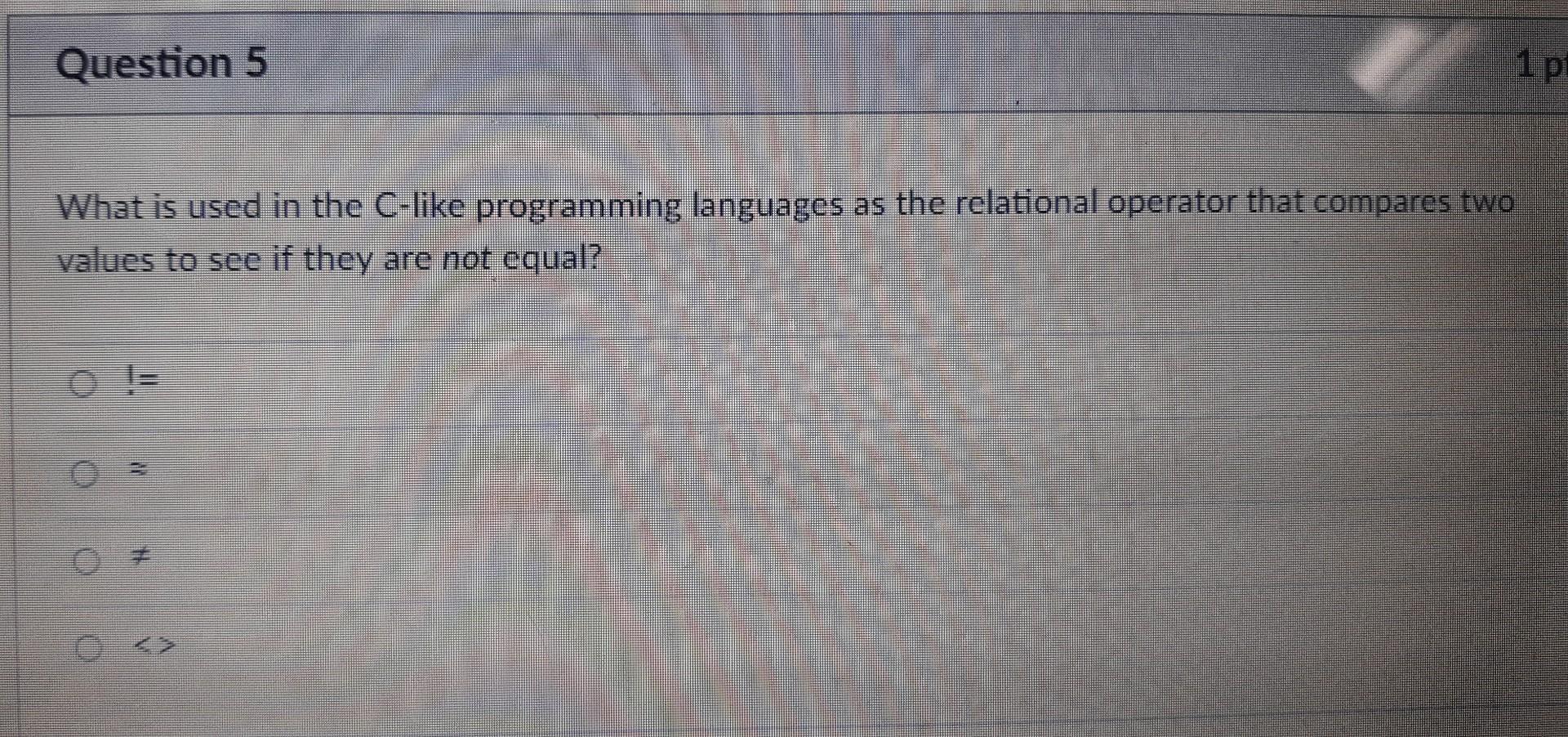 Solved Question 1 Operators used to compare two values, such | Chegg.com