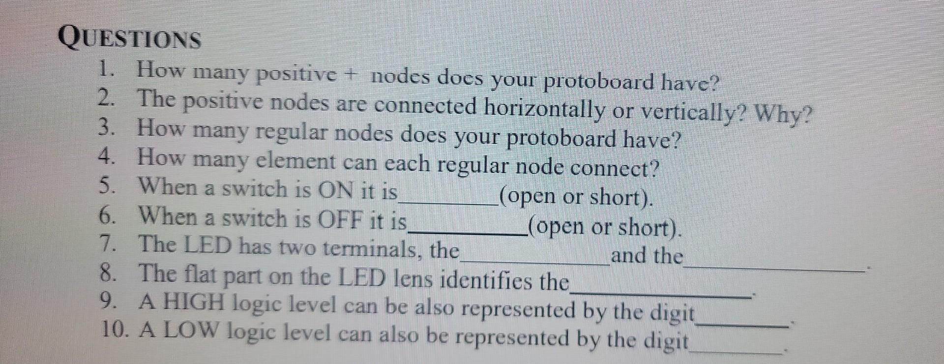 Solved QUESTIONS 1. How many positive + nodes does your | Chegg.com