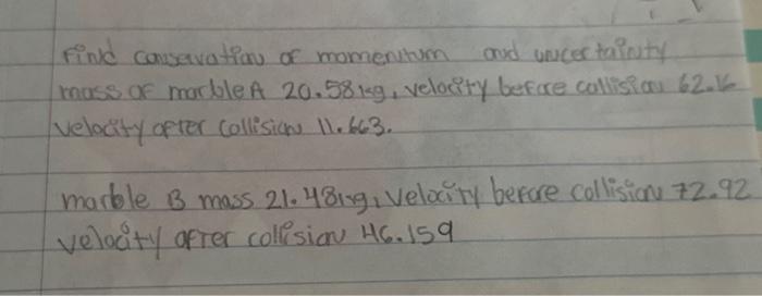 Solved Find cansavation of momentum and uncertainty muss of | Chegg.com