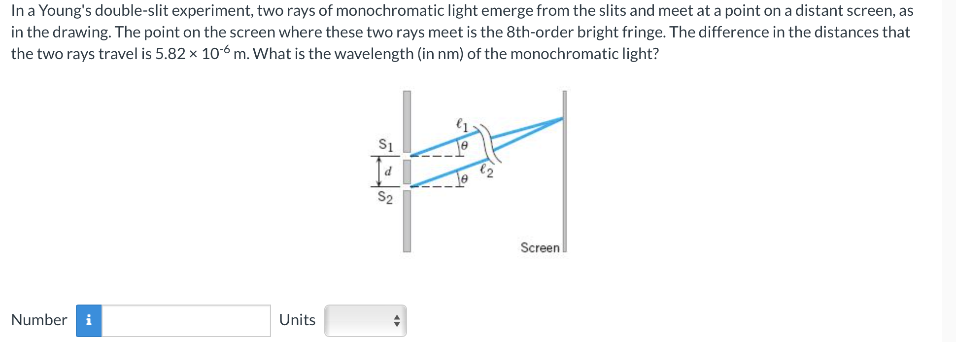 Solved In a Young's double-slit experiment, two rays of | Chegg.com