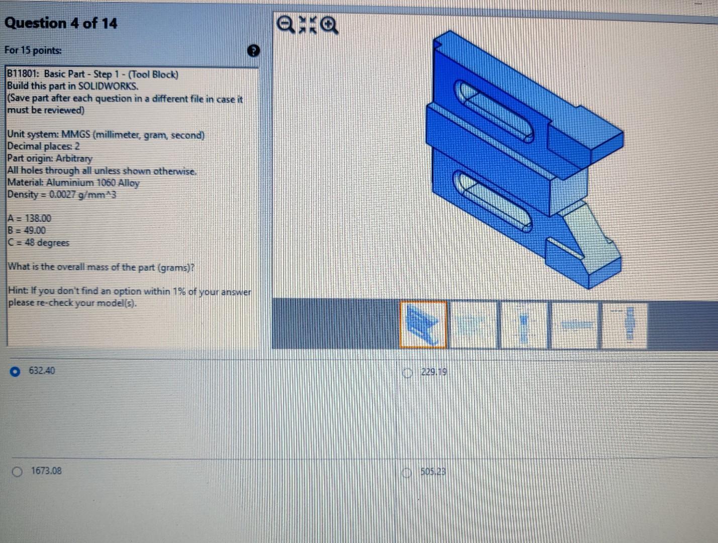Solved B11801: Basic Part - Step 1 - (Tool Block) Build this | Chegg.com