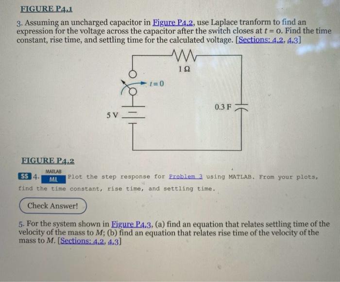 Solved 3. Assuming an uncharged capacitor in Figure P42, use | Chegg.com