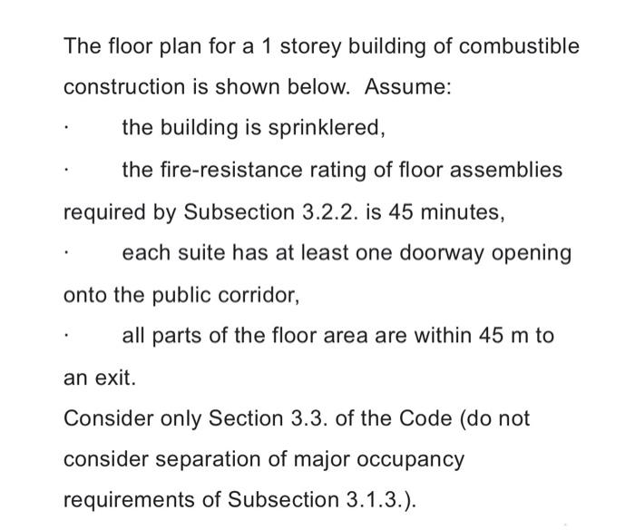 [Solved]: The floor plan for a 1 storey building of combust