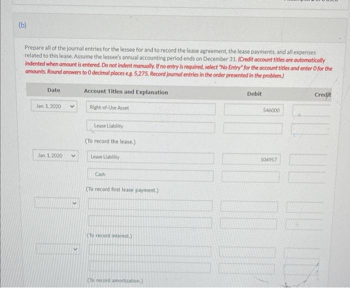 Solved The following facts pertain to a non-cancelable lease | Chegg.com
