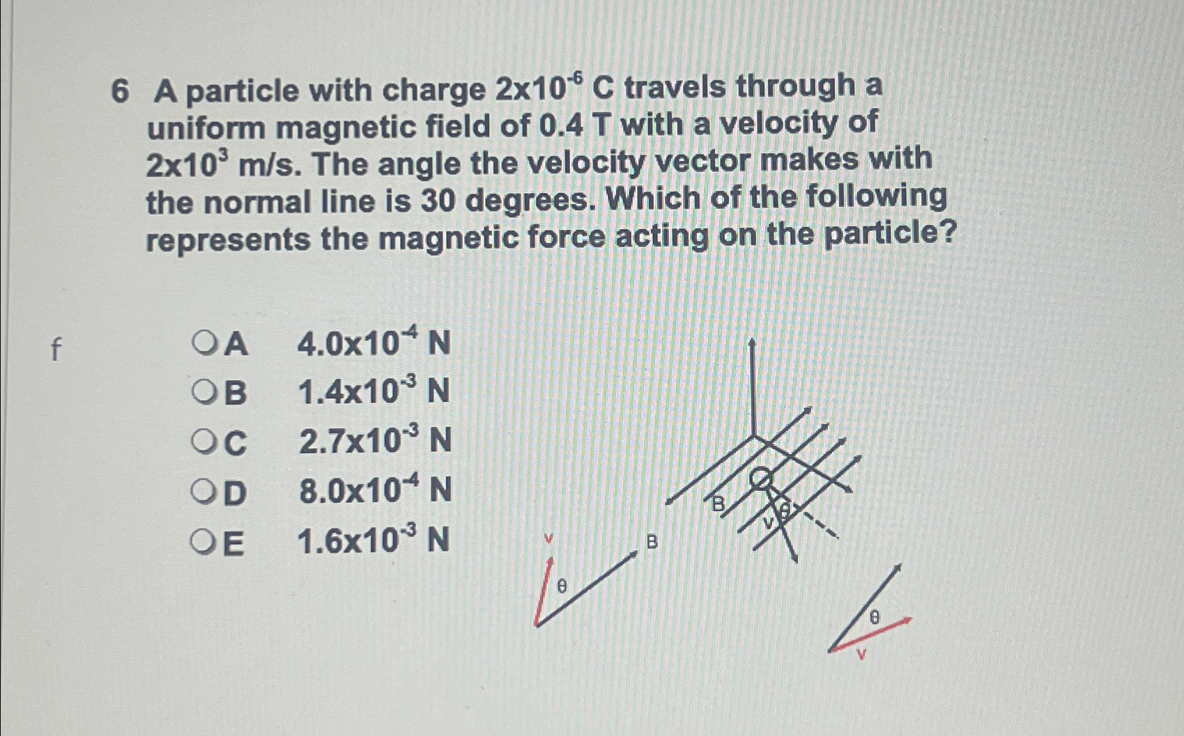 Solved 6 ﻿A particle with charge 2×10-6C ﻿travels through a | Chegg.com