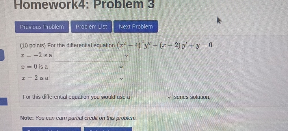 Solved Homework4: Problem 3 (10 ﻿points) ﻿For the | Chegg.com