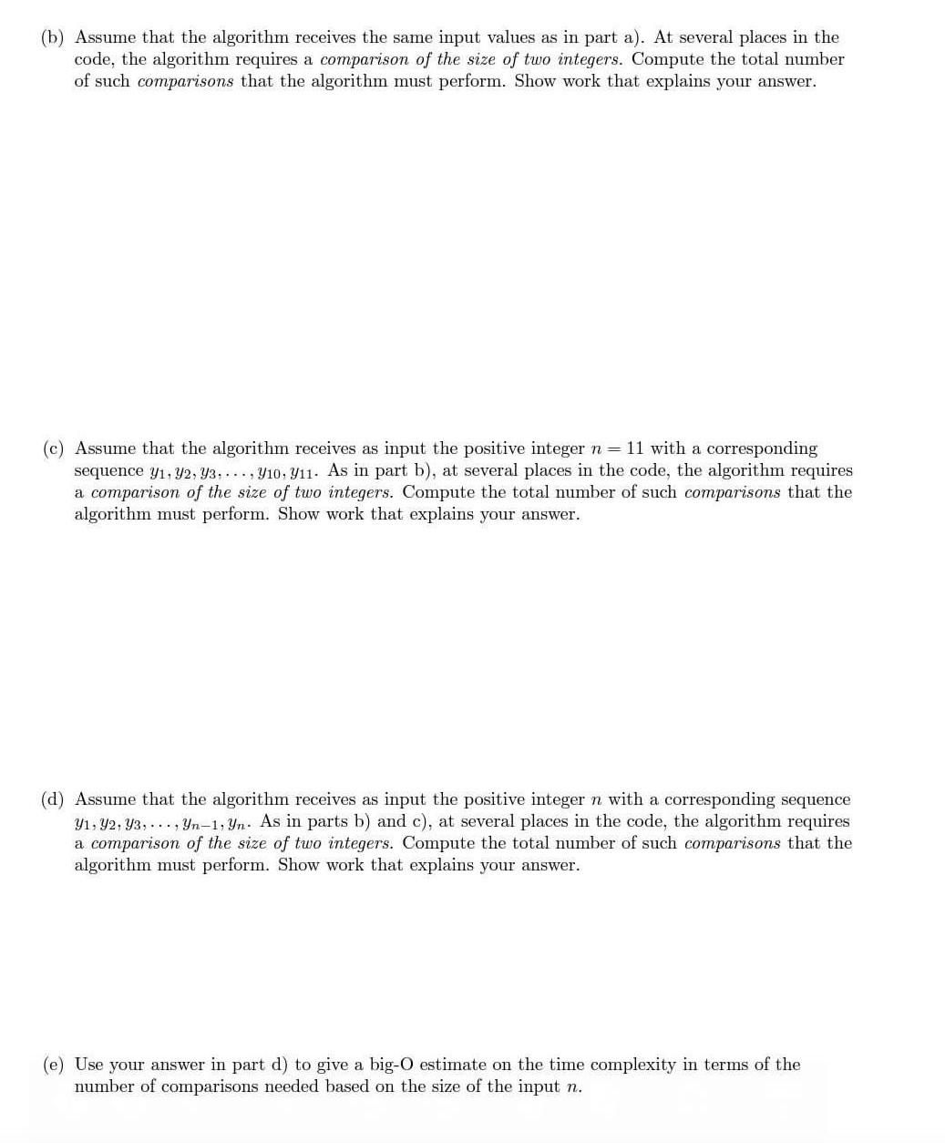 Solved B Assume That The Algorithm Receives The Same Input 