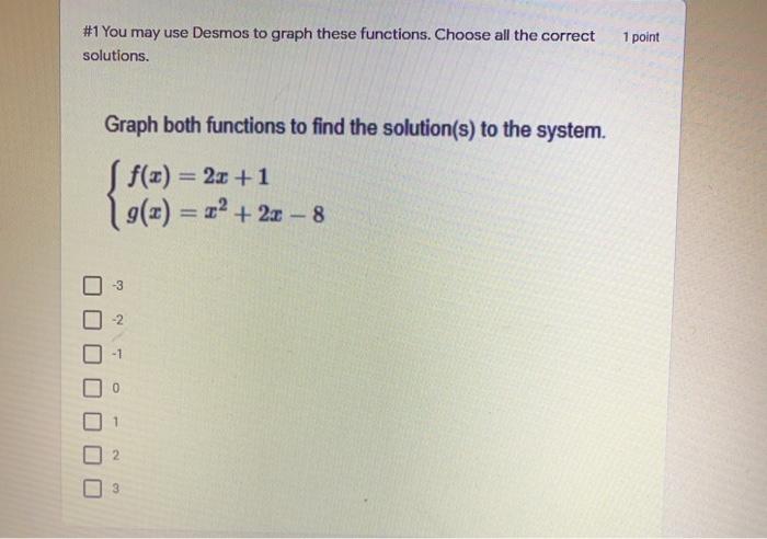Solved #1 You may use Desmos to graph these functions. | Chegg.com