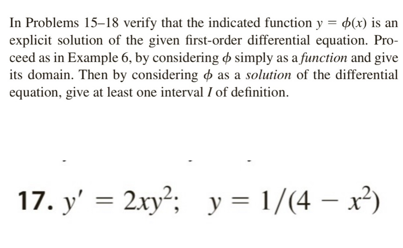 Solved In Problems 15-18 ﻿verify that the indicated function | Chegg.com