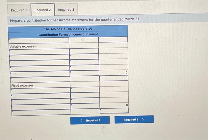 Solved Prepare a contribution format income statement | Chegg.com