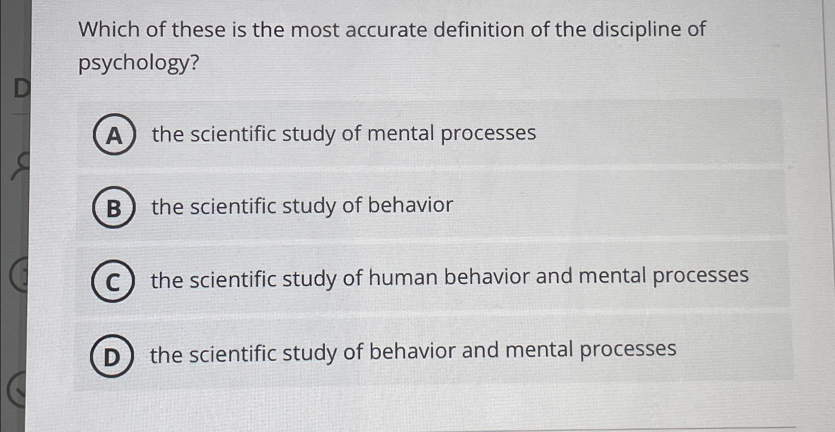 Solved Which of these is the most accurate definition of the | Chegg.com
