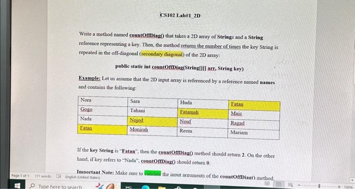 Solved Write a method named countormiag0 that takes a 2D | Chegg.com