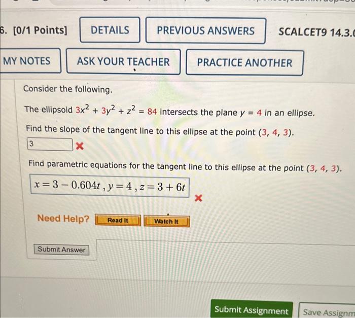 Solved Consider the following. The ellipsoid 3x2+3y2+z2=84 | Chegg.com