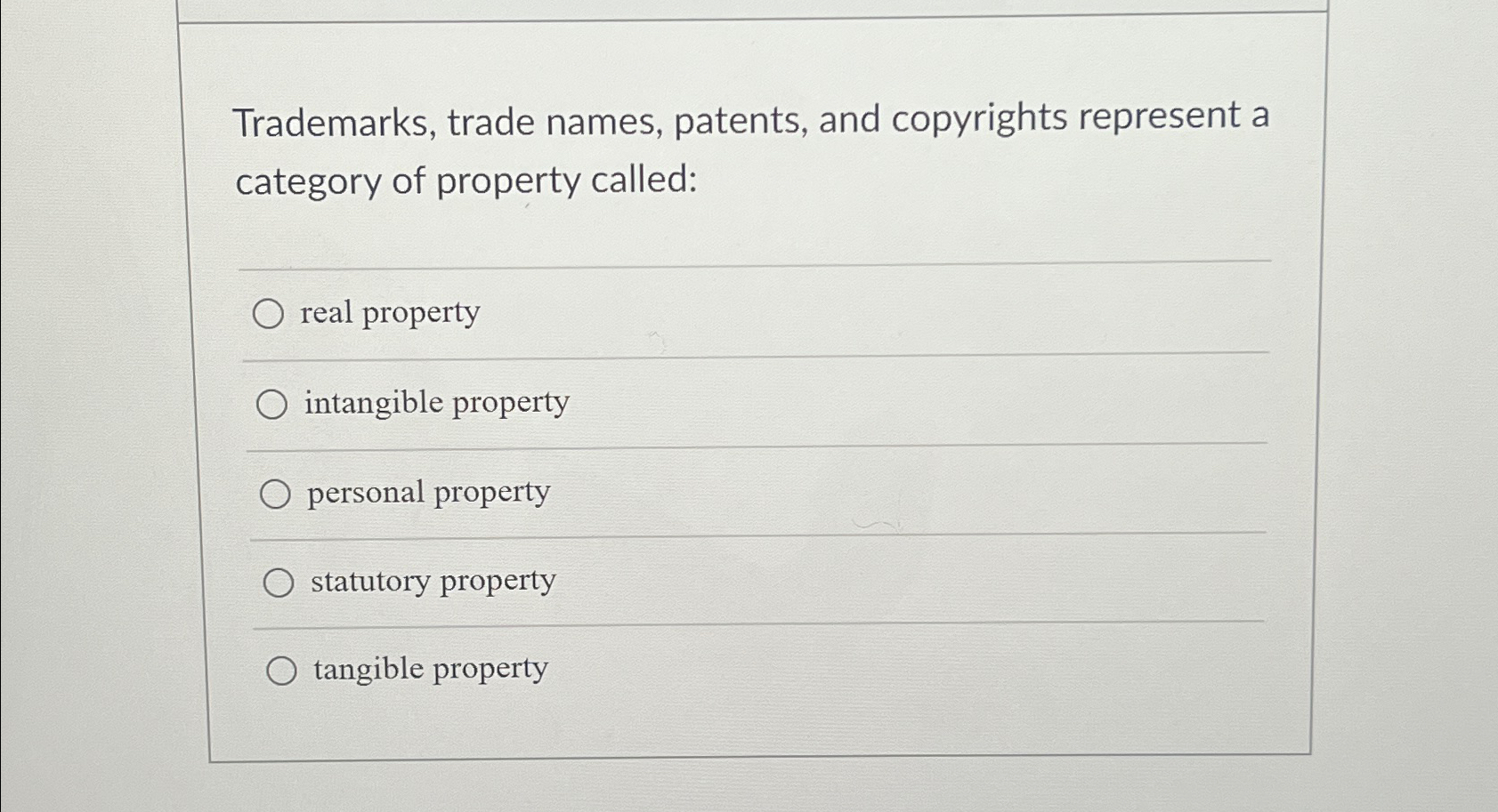 Solved Trademarks, trade names, patents, and copyrights | Chegg.com