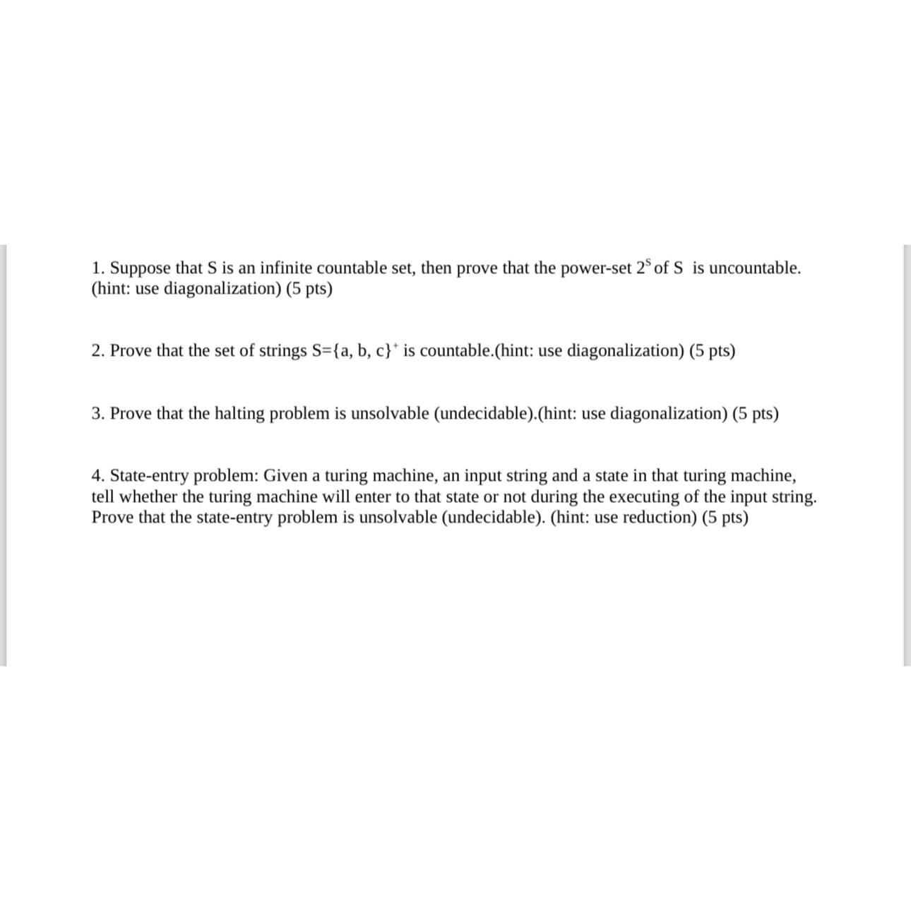 Solved Suppose that S ﻿is an infinite countable set, then | Chegg.com