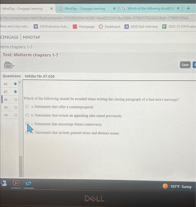 MindTap - Cengage Learning X Roxy and Cecy note... | Chegg.com