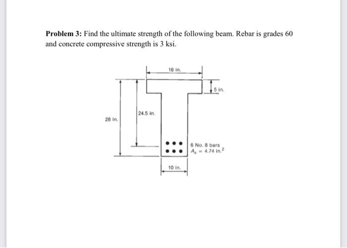 Solved Problem 3: Find the ultimate strength of the | Chegg.com