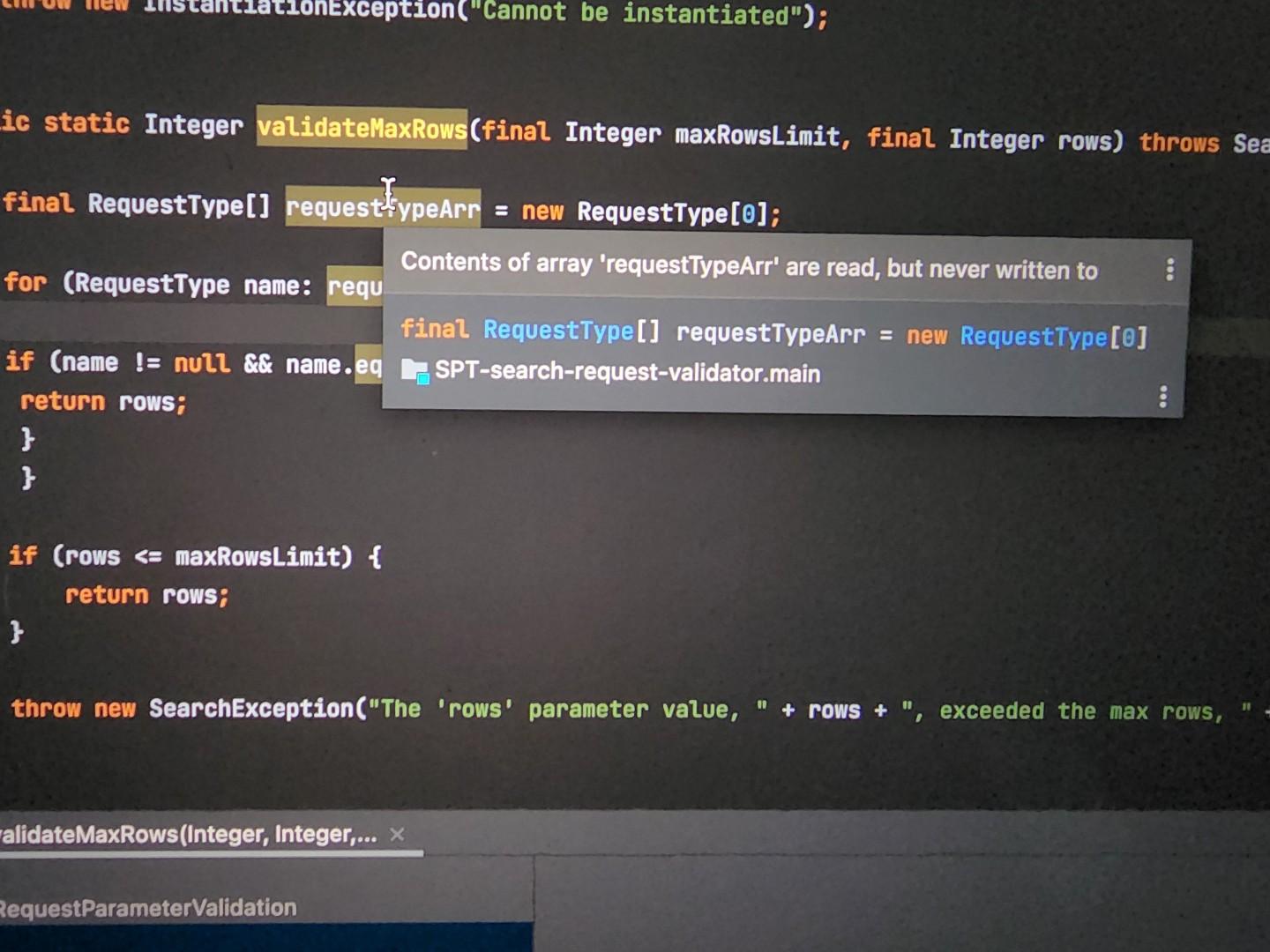 Solved public final class RequestParameterValidation { | Chegg.com