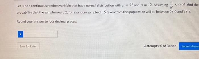 Solved n Let xbe a continuous random variable that has a | Chegg.com