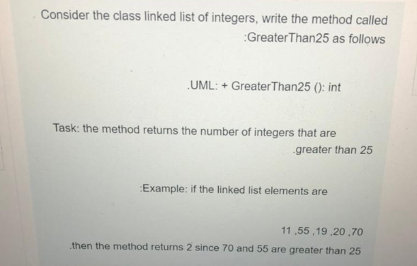Solved Consider the class linked list of integers, write the | Chegg.com
