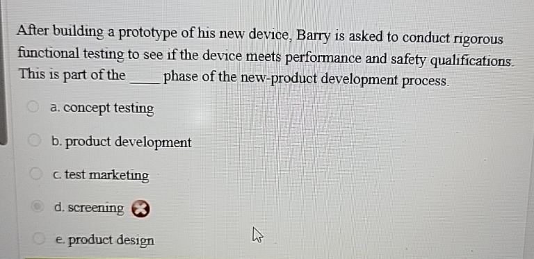 Solved After building a prototype of his new device, Barry | Chegg.com