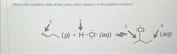 What is the oxidation state of the carbon atom | Chegg.com