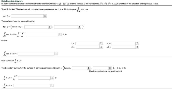 Solved (1 point Verity that Stokes' Theorem is true for the | Chegg.com