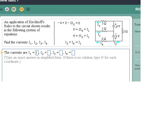 Solved An application of Kirchhoff's Rules to the circuit | Chegg.com