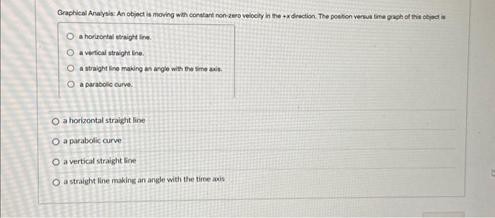 Solved Graphical Analysis: An object is moving with constant | Chegg.com