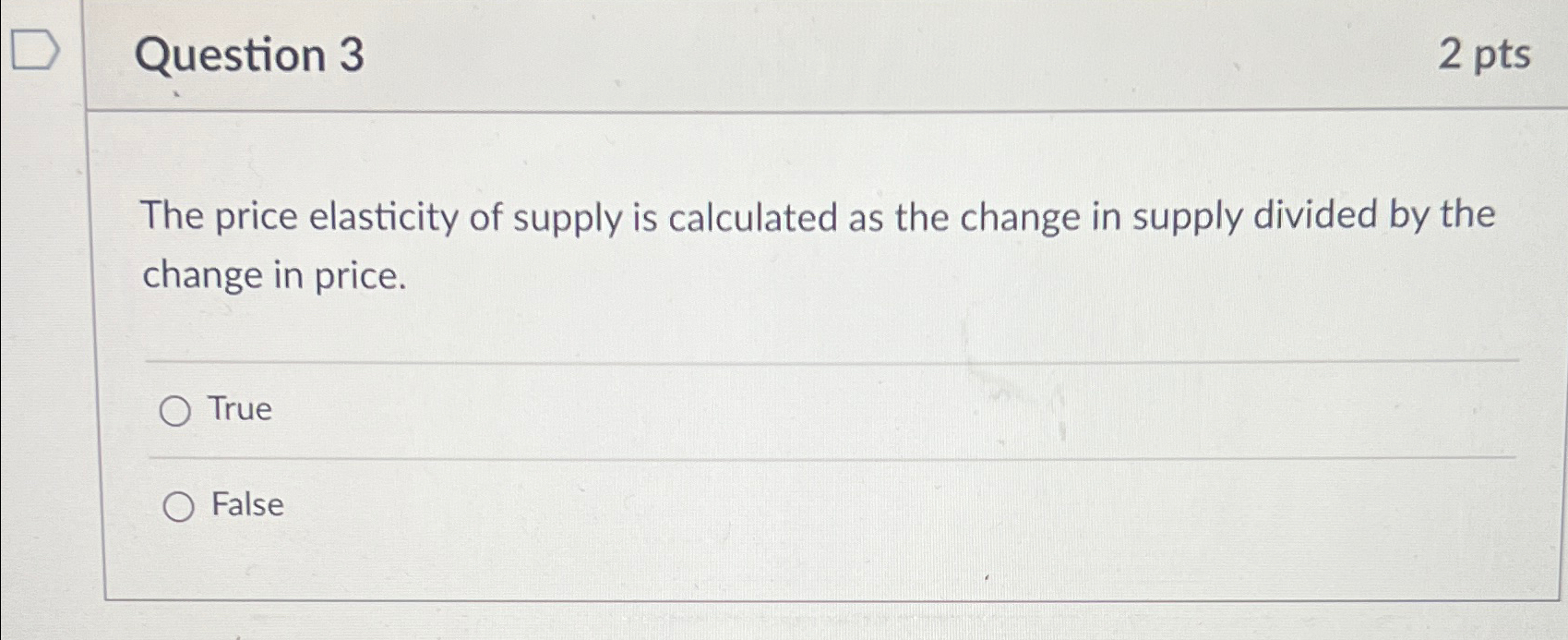 Solved Question 32ptsThe price elasticity of supply is | Chegg.com