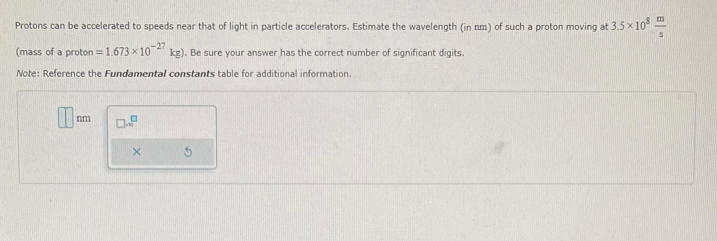 Solved Protons can be accelerated to speeds near that of | Chegg.com
