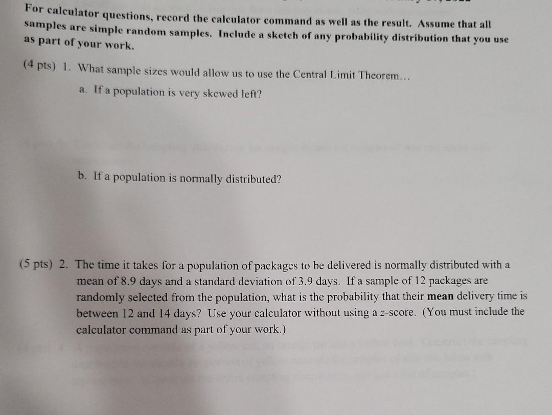 Solved For calculator questions, record the calculator | Chegg.com