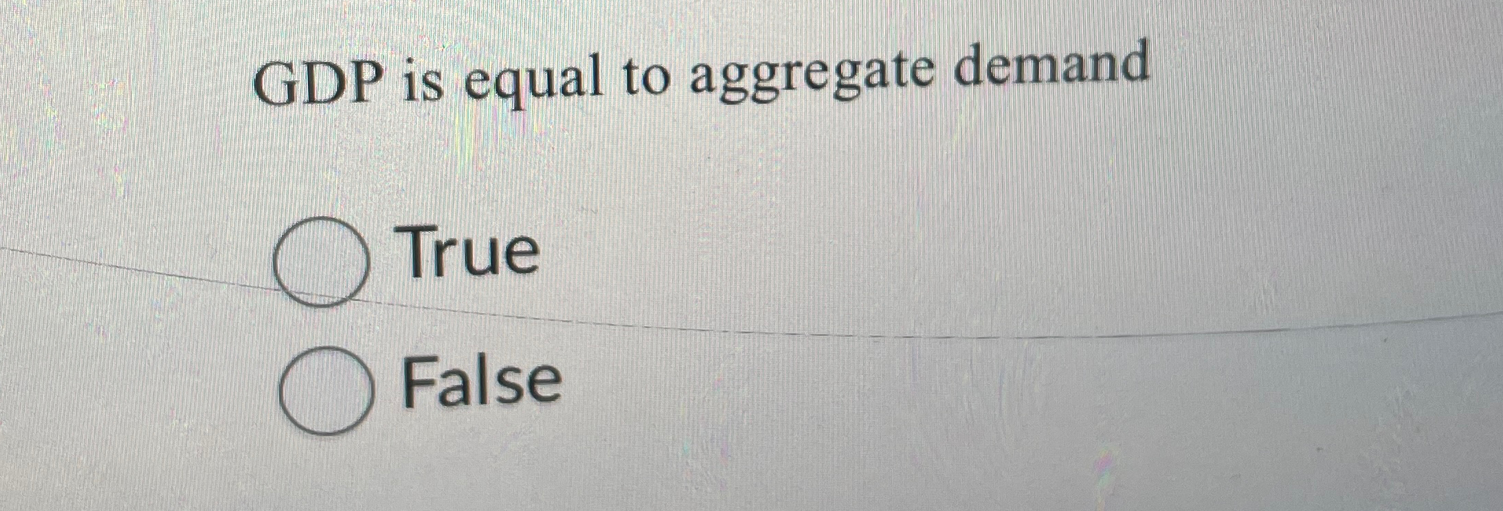 Solved GDP is equal to aggregate demandTrueFalse | Chegg.com