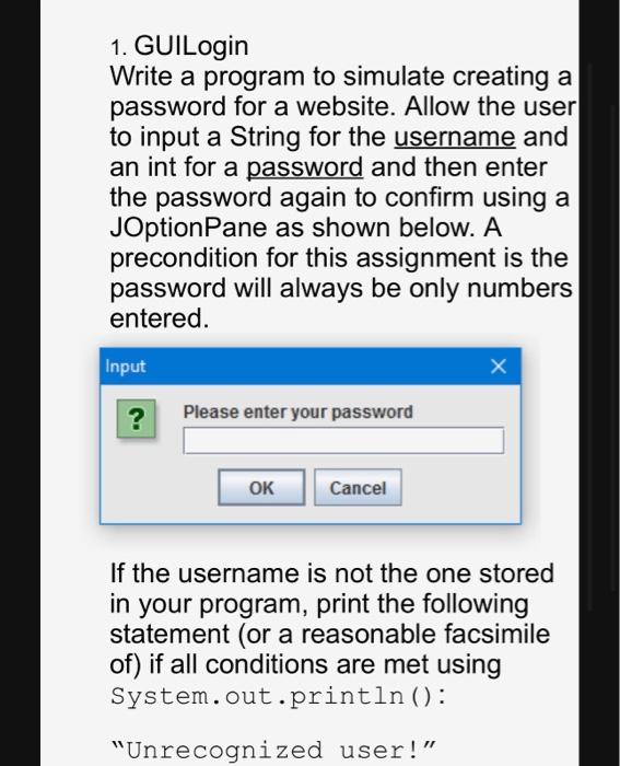 Solved If the first password AND the second password match, | Chegg.com