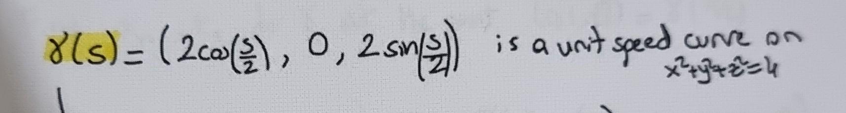 Solved DIFFERENTIAL GEOMETRY how do we find the unit | Chegg.com