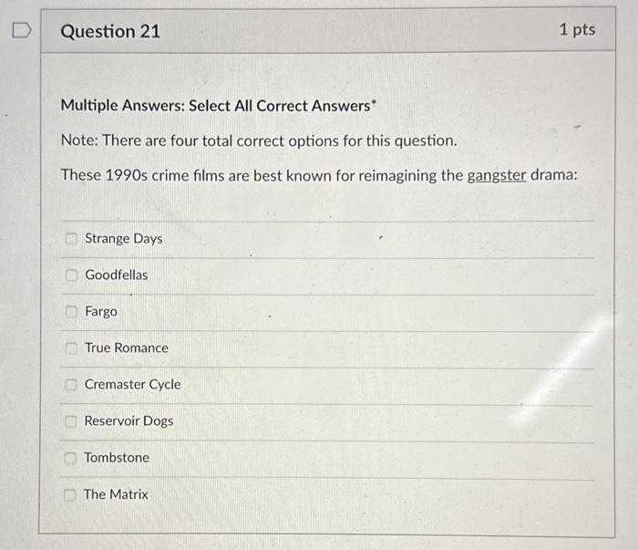 Multiple Answers: Select All Correct Answers* Note: | Chegg.com