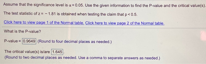 Solved Assume that the significance level is a = 0.05. Use | Chegg.com