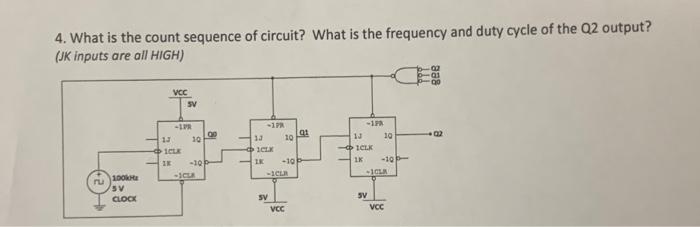 Solved 4. What is the count sequence of circuit? What is the | Chegg.com