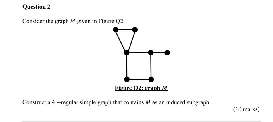 Solved Question 2Consider the graph M given in FiConstruct | Chegg.com Solved Question 2Consider the graph M given in FiConstruct | Chegg.com