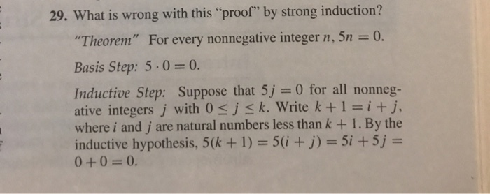 Solved 29. What is wrong with this "proof" by strong | Chegg.com