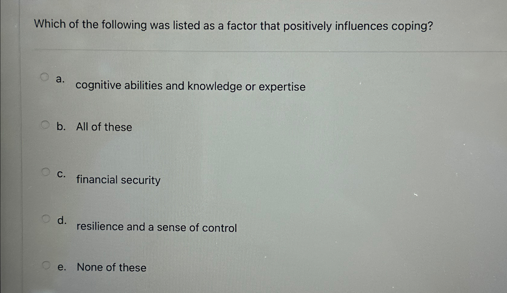Solved Which of the following was listed as a factor that | Chegg.com